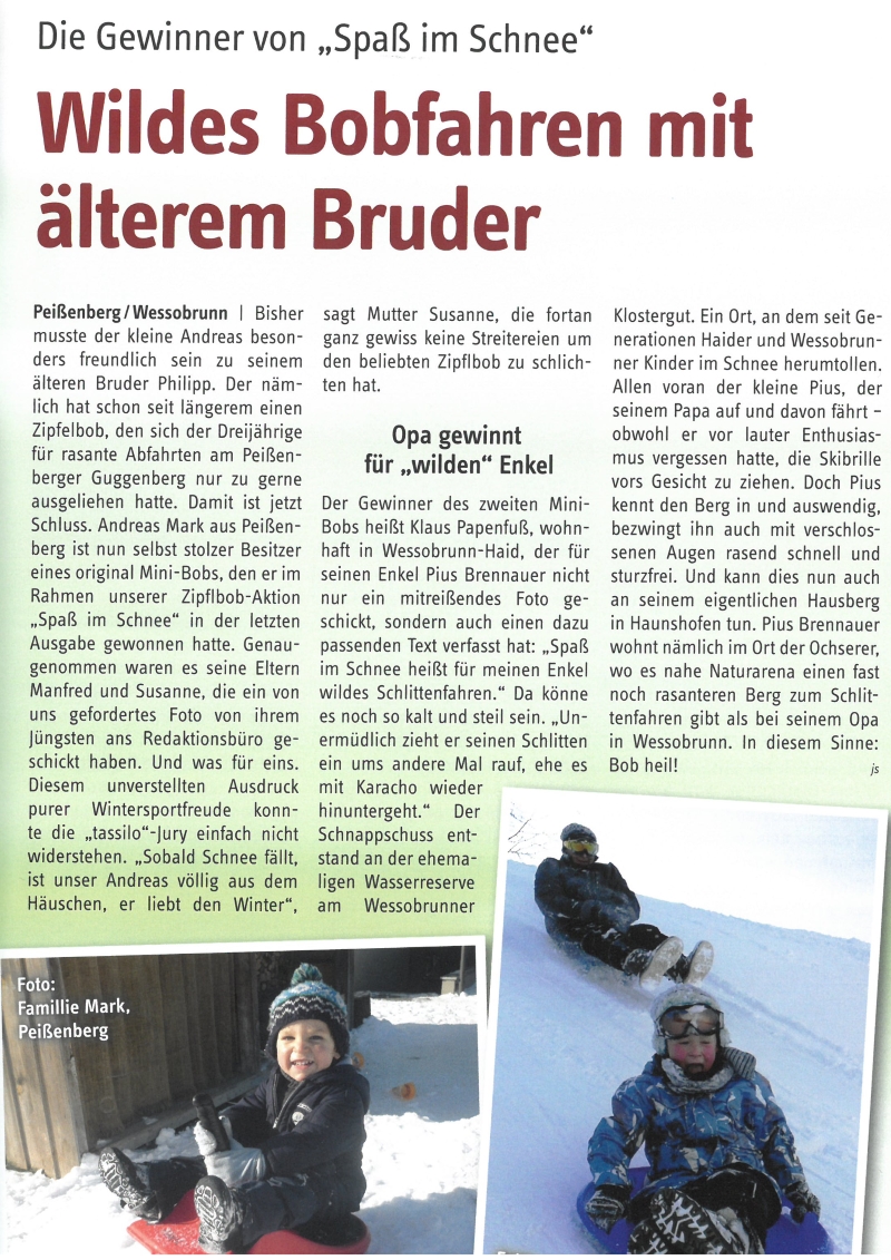 mini bob winner from Peißenberg - Mini Bob